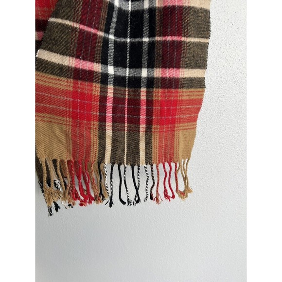 Cejon | Accessories | Cejon Made In Italy Plaid Scarf With Fringe ...